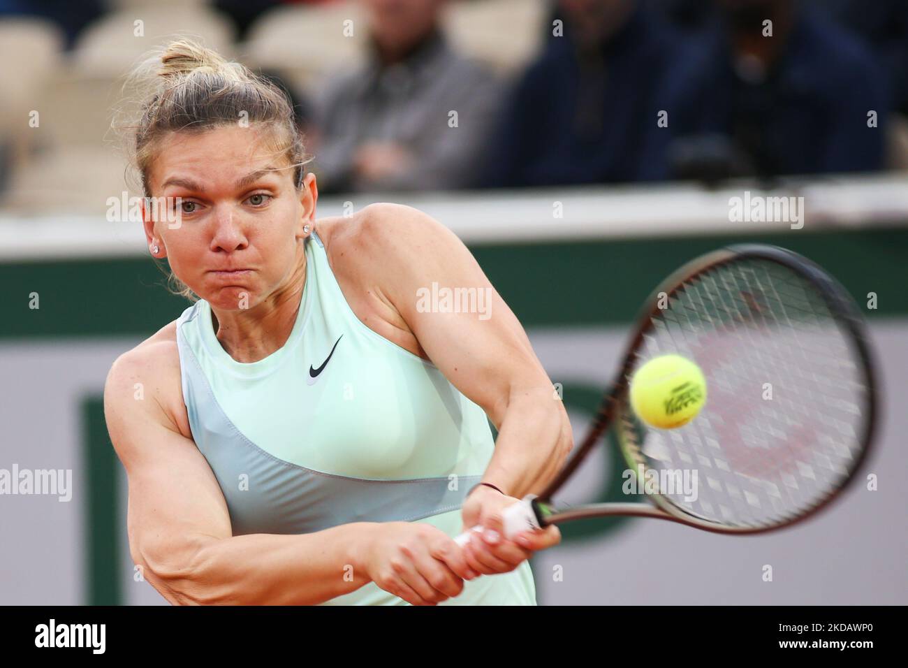 Simona Halep during her match against Nastasja Schunk on Simonne ...