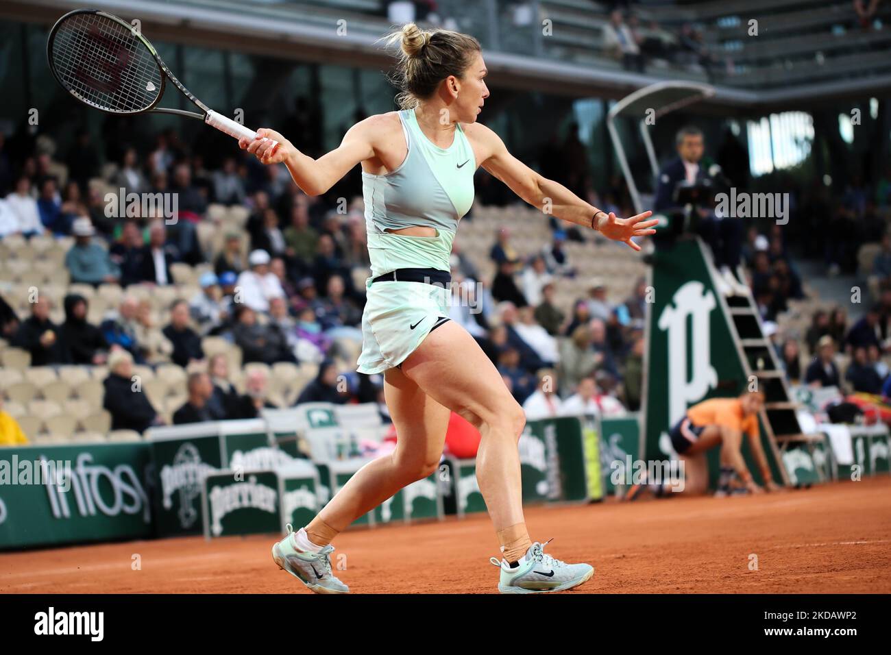 Simona Halep during her match against Nastasja Schunk on Simonne ...