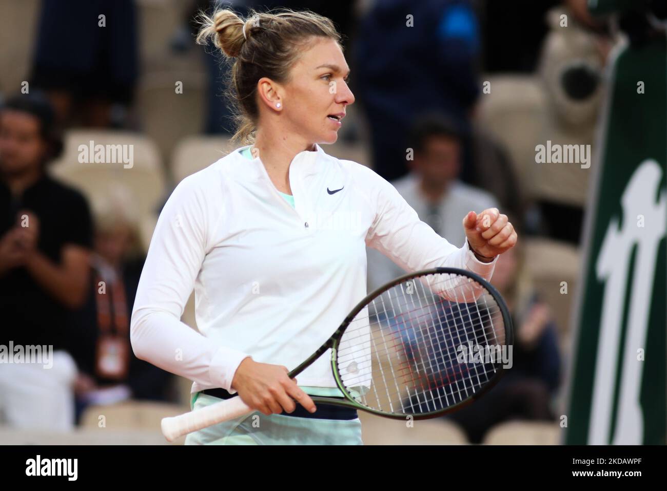 Simona Halep during her match against Nastasja Schunk on Simonne ...