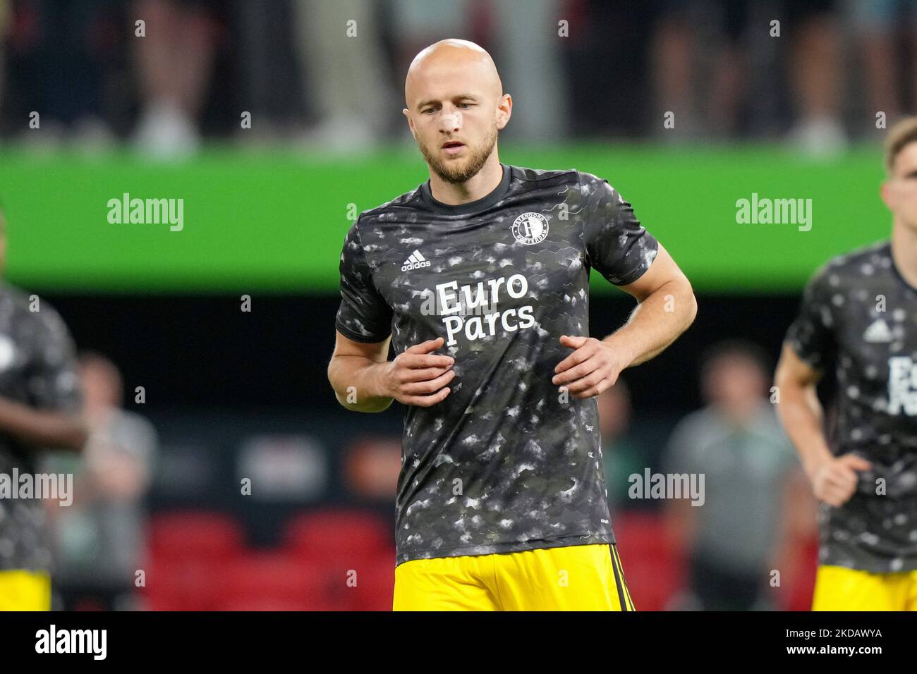 Gernot Trauner of Feyenoord warms up before the UEFA Conference League ...