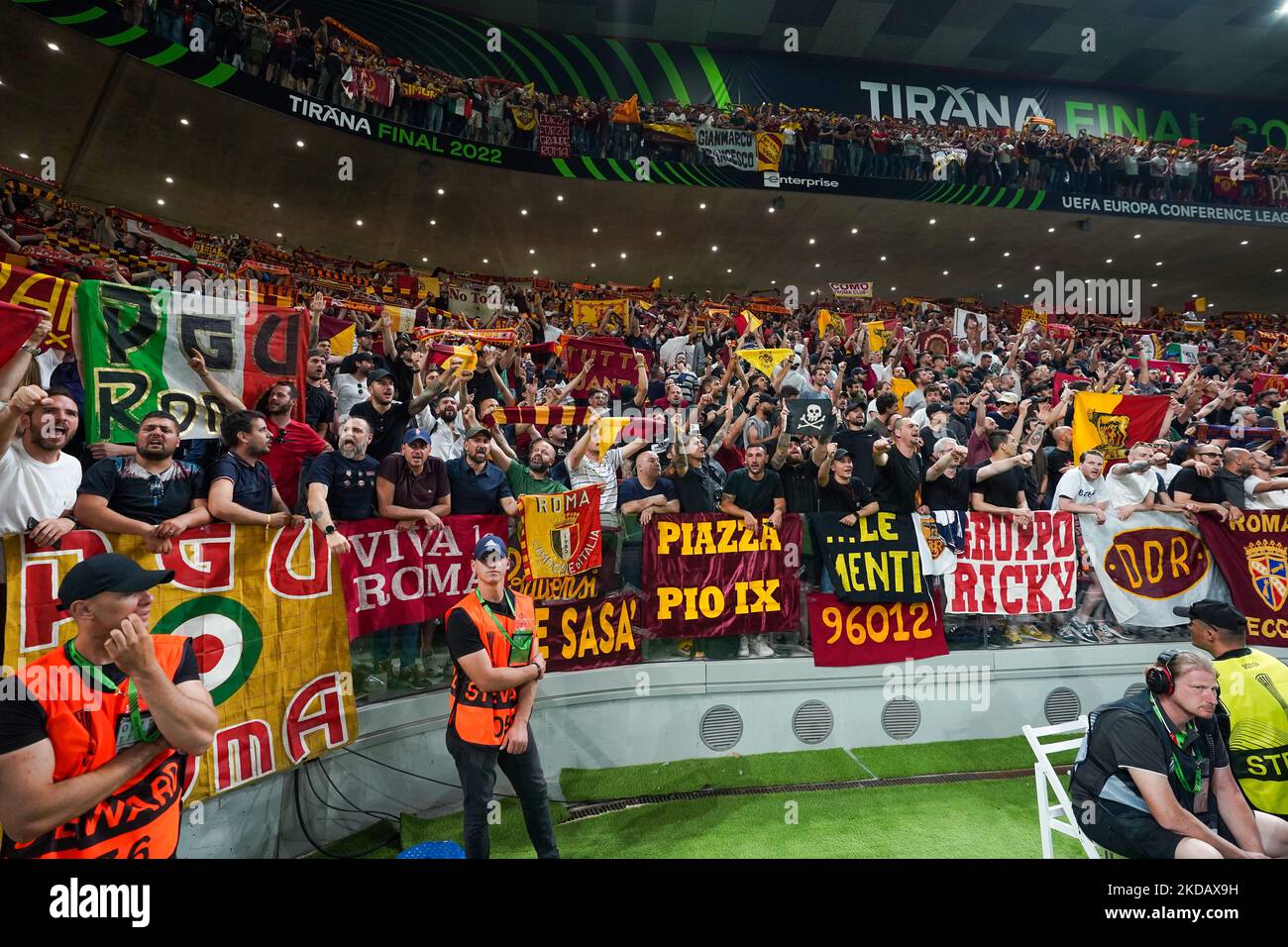 AS Roma Supporters during the UEFA Conference League Final match ...