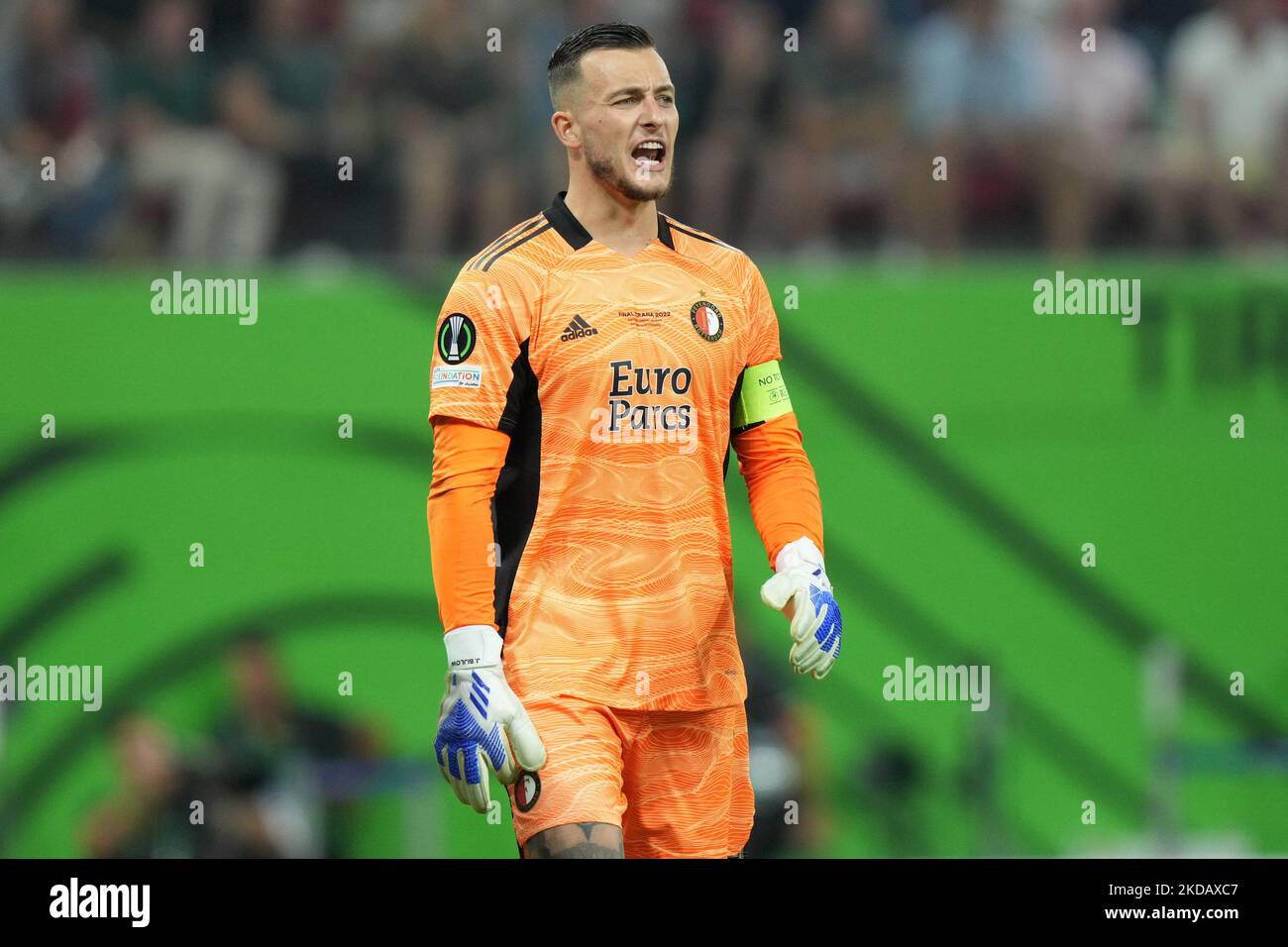 Justin Bijlow of Feyenoord during the UEFA Conference League Final ...