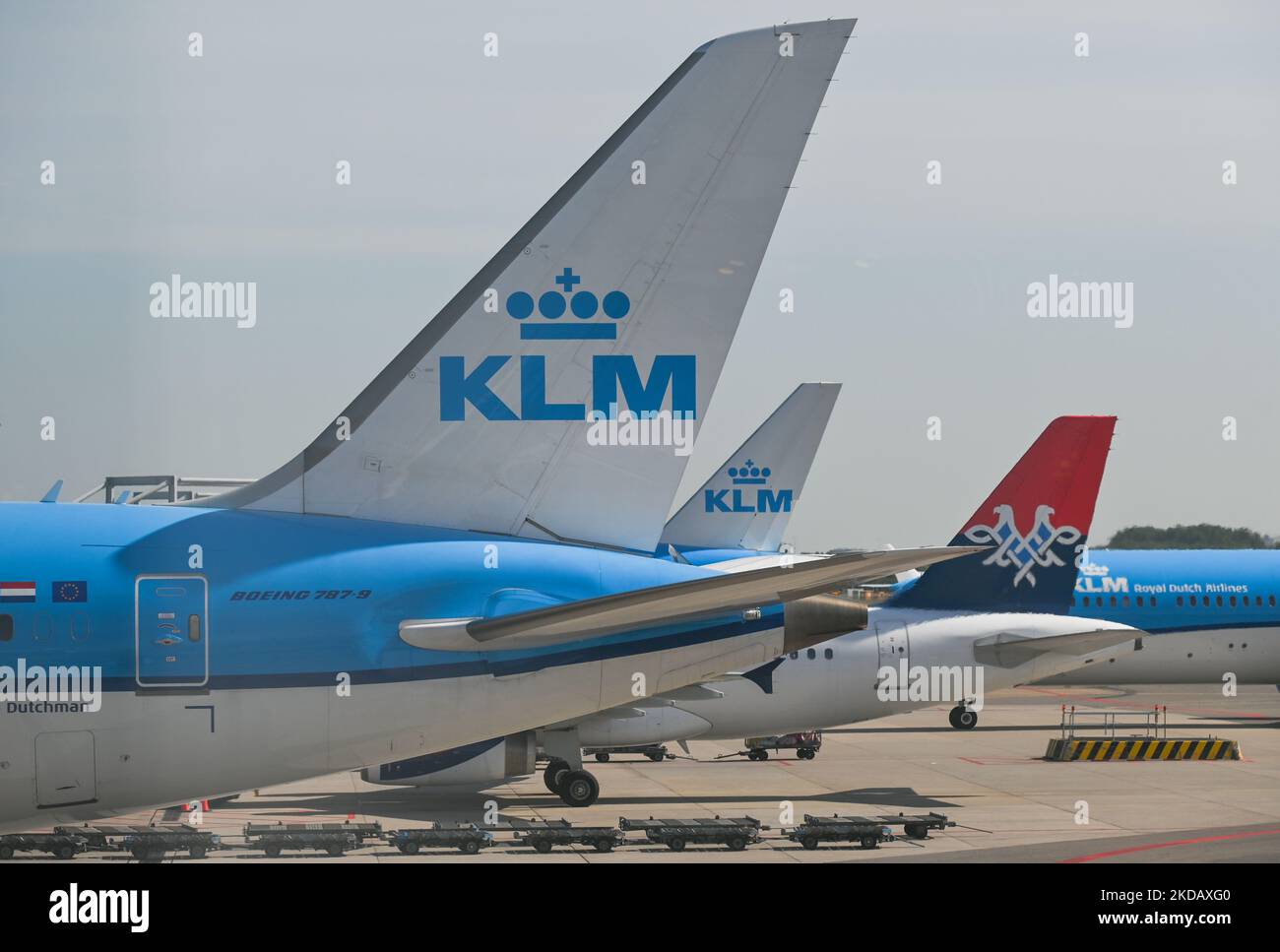 KLM aircraft at Amsterdam Airport Schiphol. For another week in a row ...