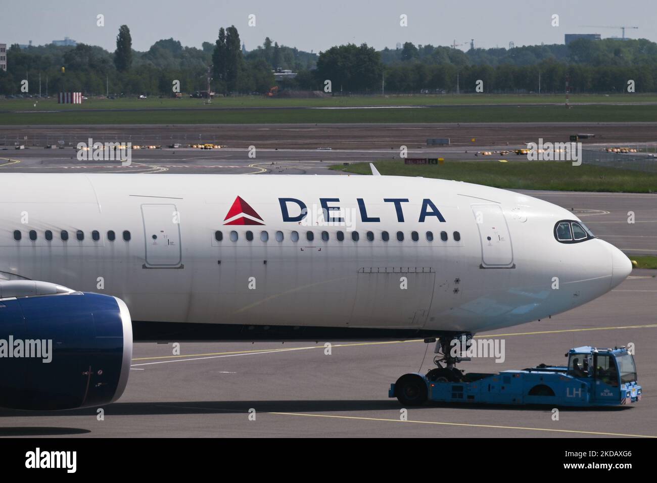Delta Airlines aircraft at Amsterdam Airport Schiphol. For another week ...