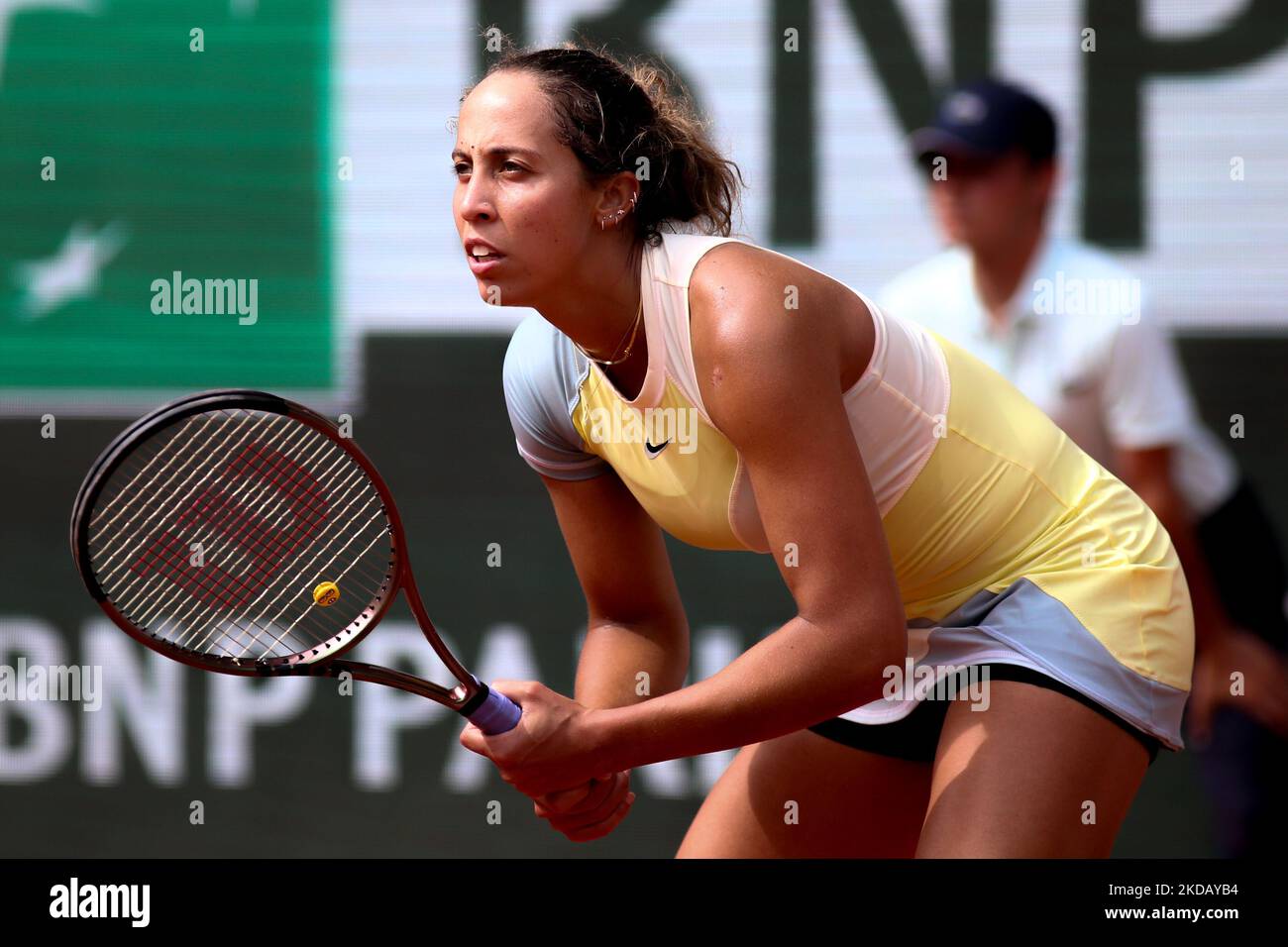 Madison Keys during her match against Caroline Garcia on Philipe ...