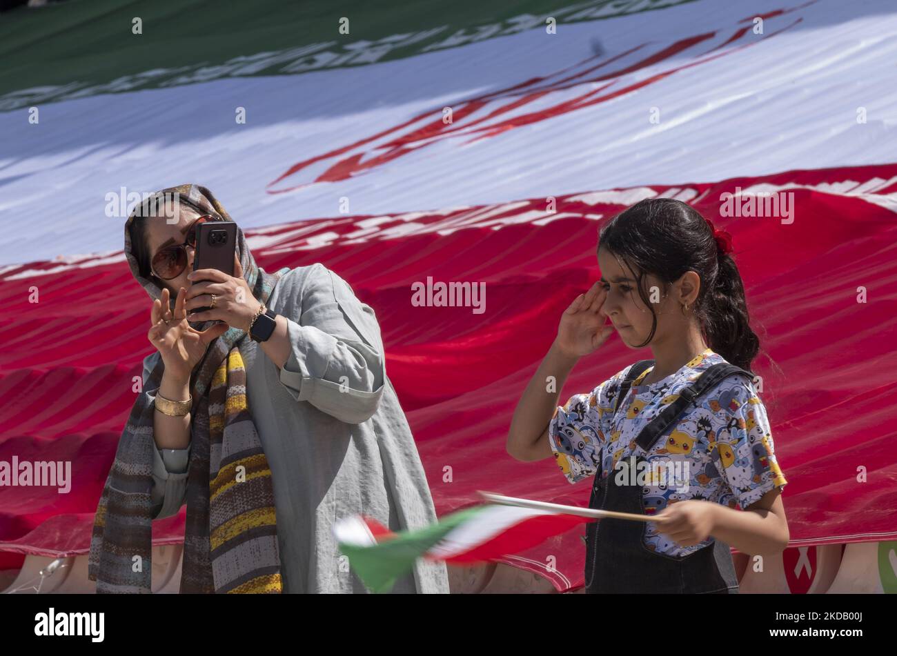An Iranian female supporter of Iran’s Supreme Leader Ayatollah Ali ...