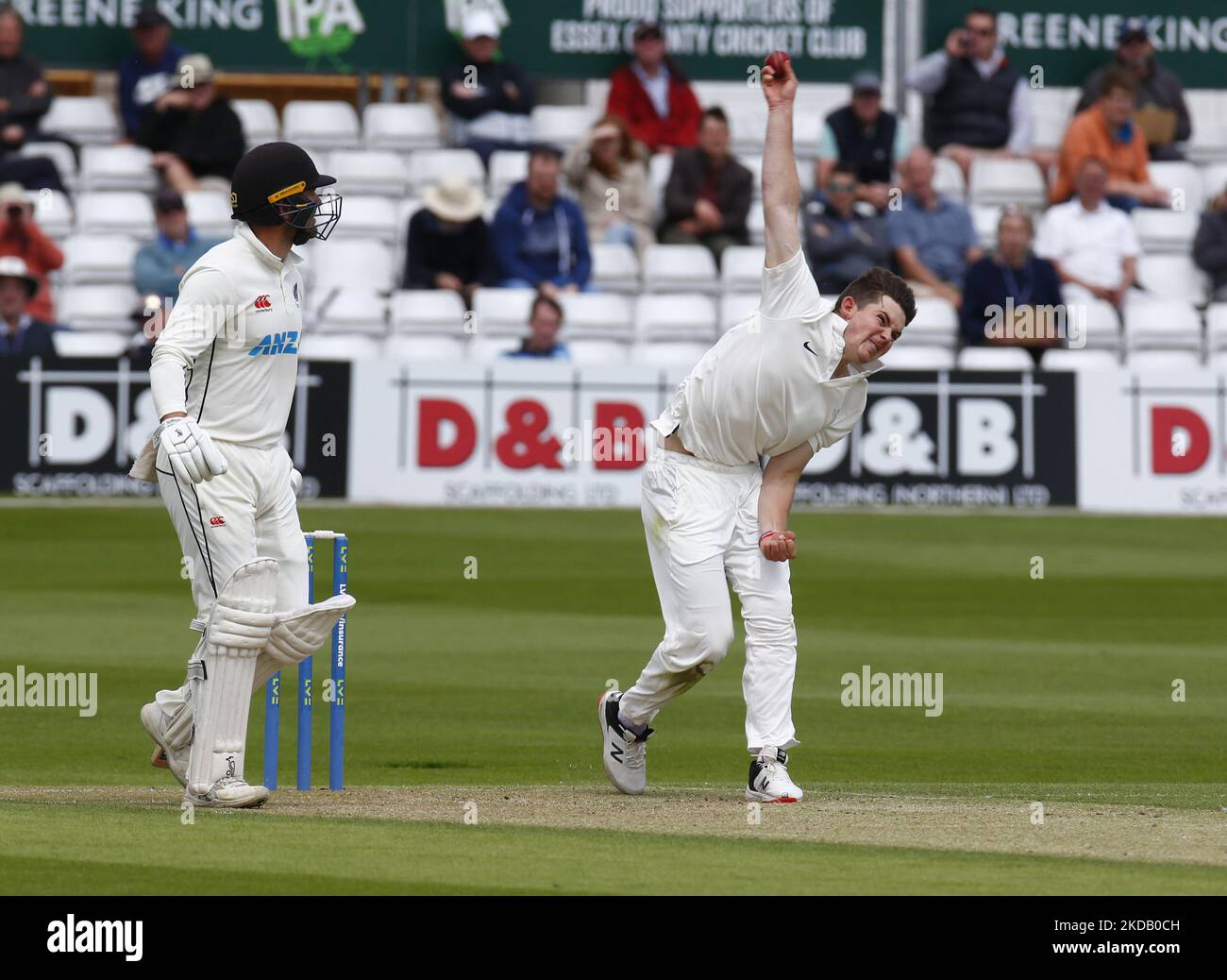 Ethan Bamber of First-Class County XI during Four-Day Friendly Match ...