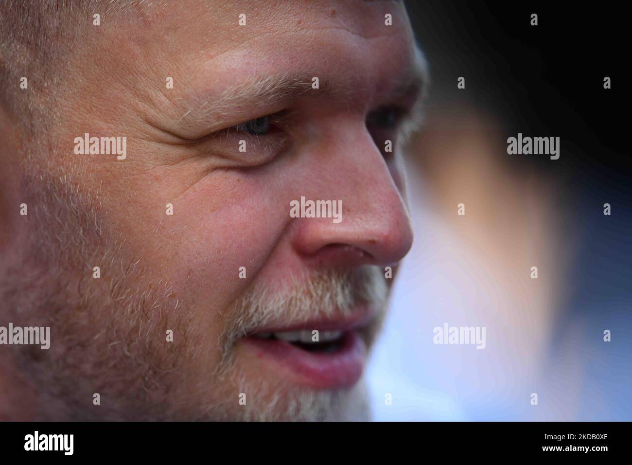 Kevin Magnussen of Haas F1 Team arrive into the circuit before free ...