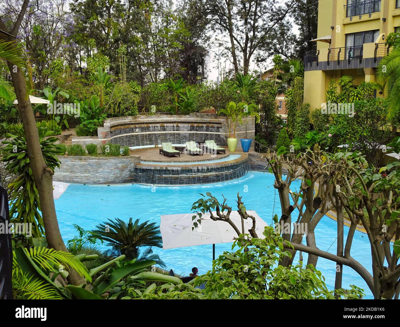 Swimming pool area at the Serena Hotel, Kigali, Rwanda Stock Photo - Alamy