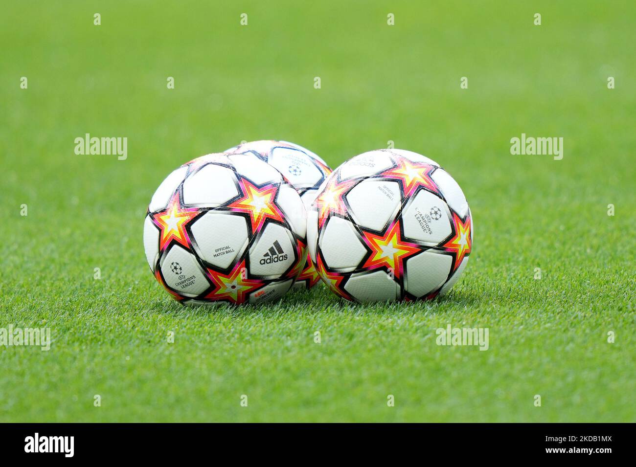 Official Uefa Champions League Match Balls During Liverpool Training Before The Uefa Champions