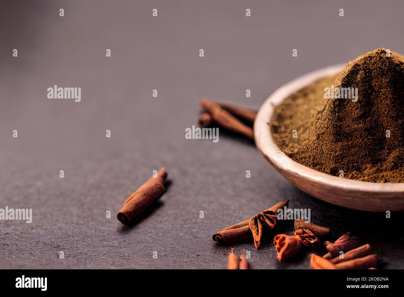 A closeup shot of cinnamon powder and sticks Stock Photo - Alamy