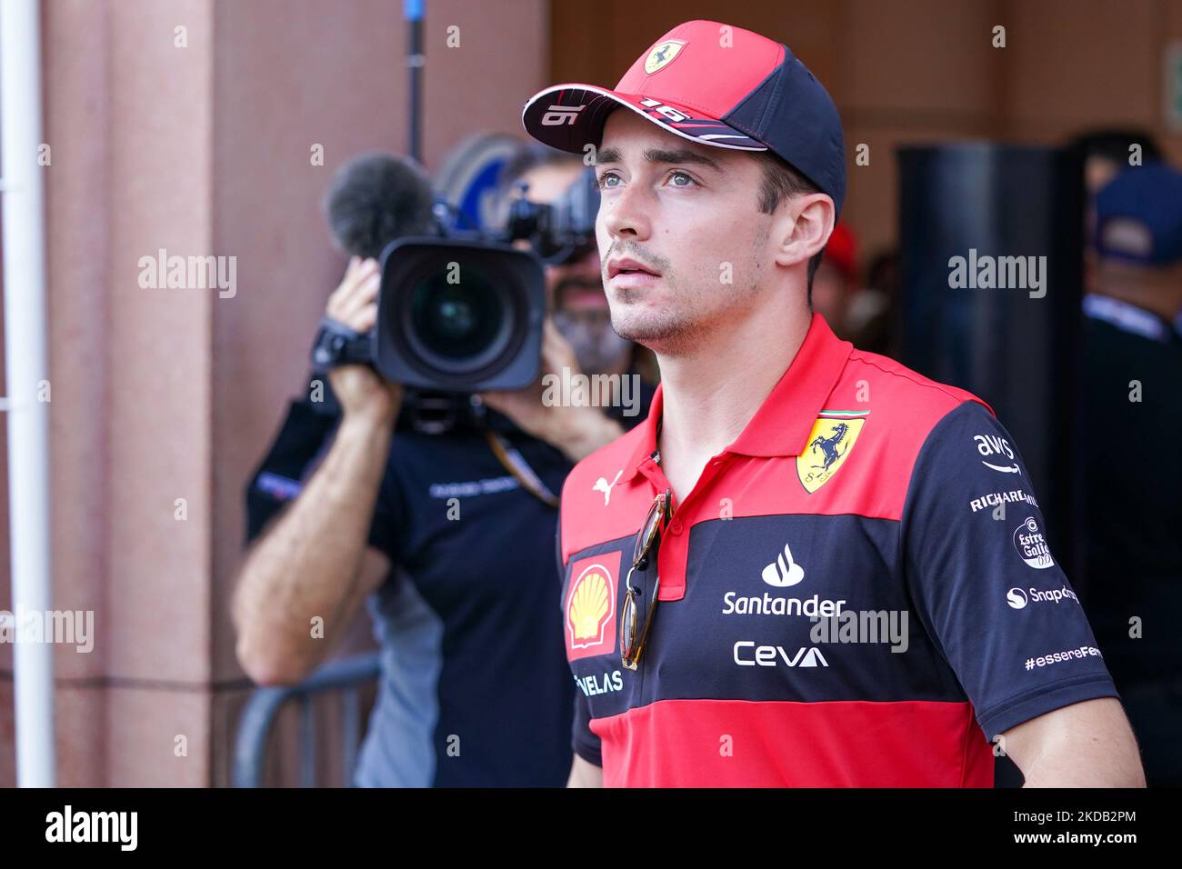 Charles Leclerc of Monaco driving the (16) Scuderia Ferrari F1-75 ...