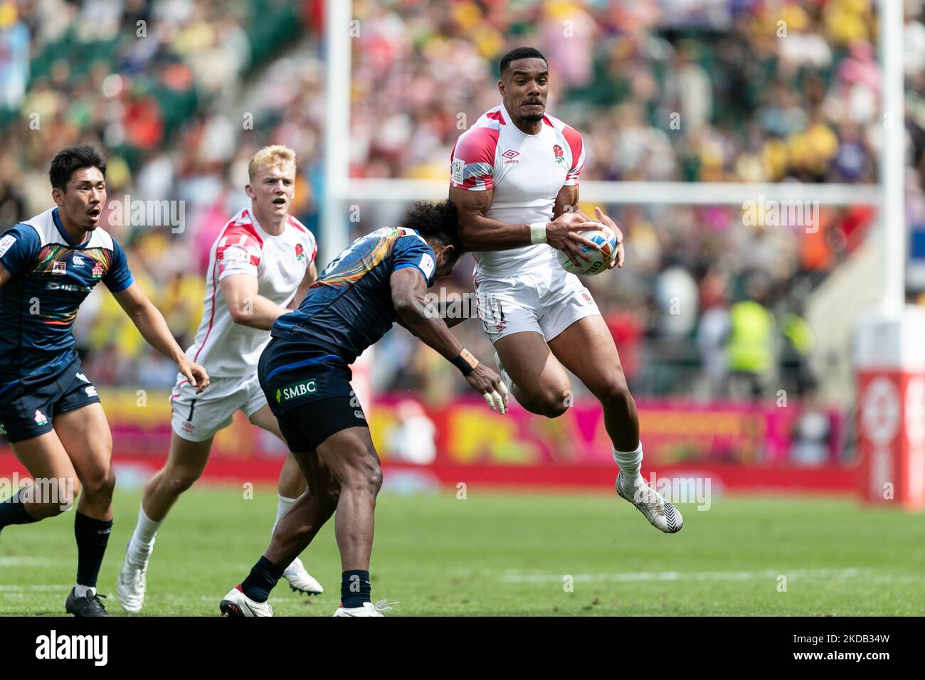 Joe Browning of England in action during the HSBC World Sevens match ...