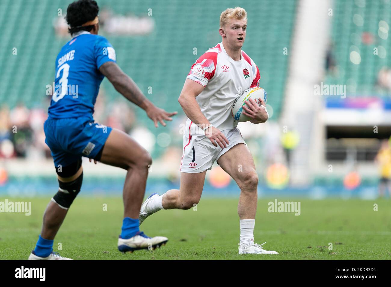 Jamie Adamson of England in action during the HSBC World Sevens match ...