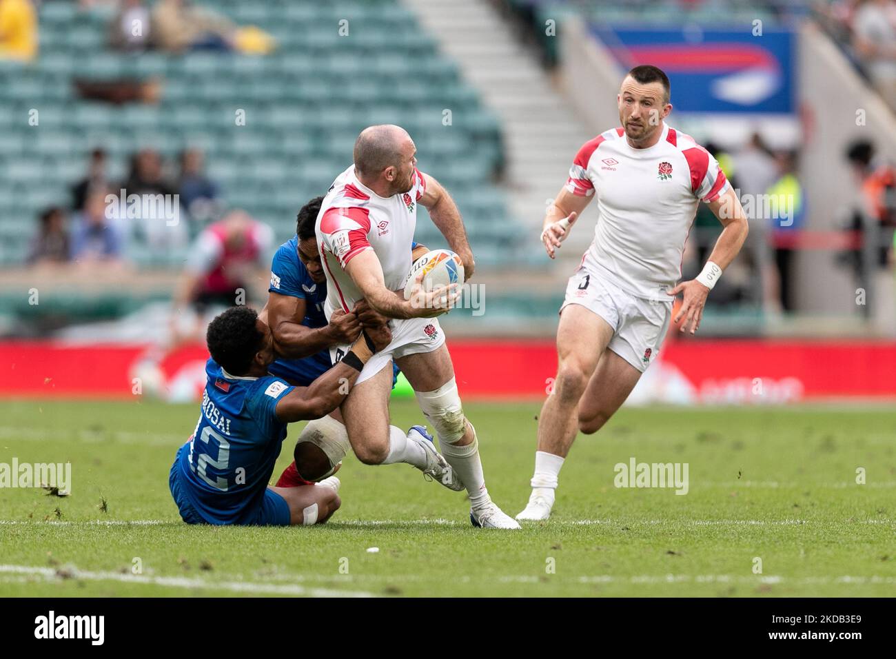 Tom Bowen of England in action during the HSBC World Sevens match ...
