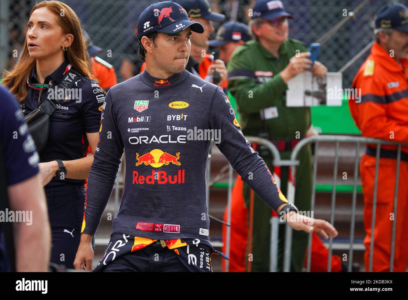 Sergio Perez of Mexico driving the (11) Oracle Red Bull Racing RB18 Red ...