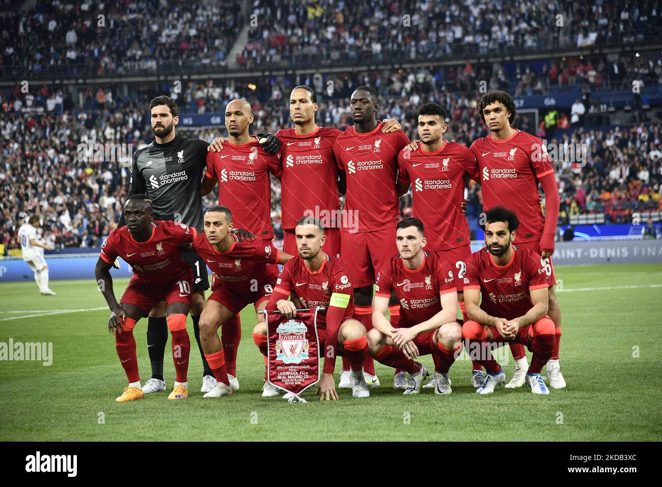 Line up Liverpool during the UEFA Champions League final match between ...