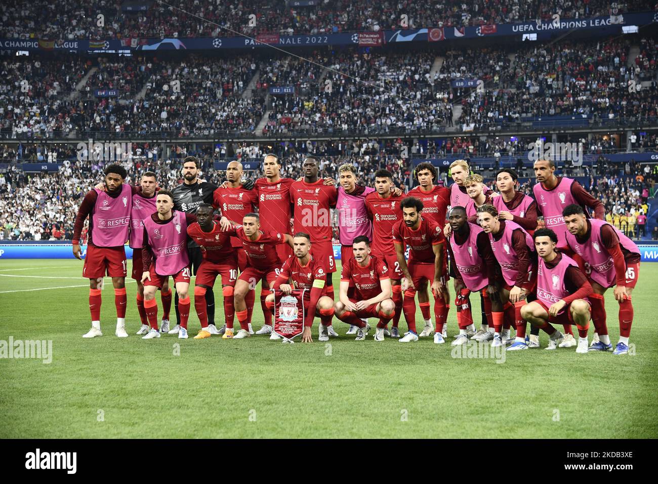Line up Liverpool during the UEFA Champions League final match between ...