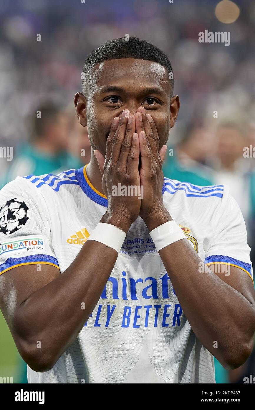 David Alaba of Real Madrid celebrates victory after the UEFA Champions ...