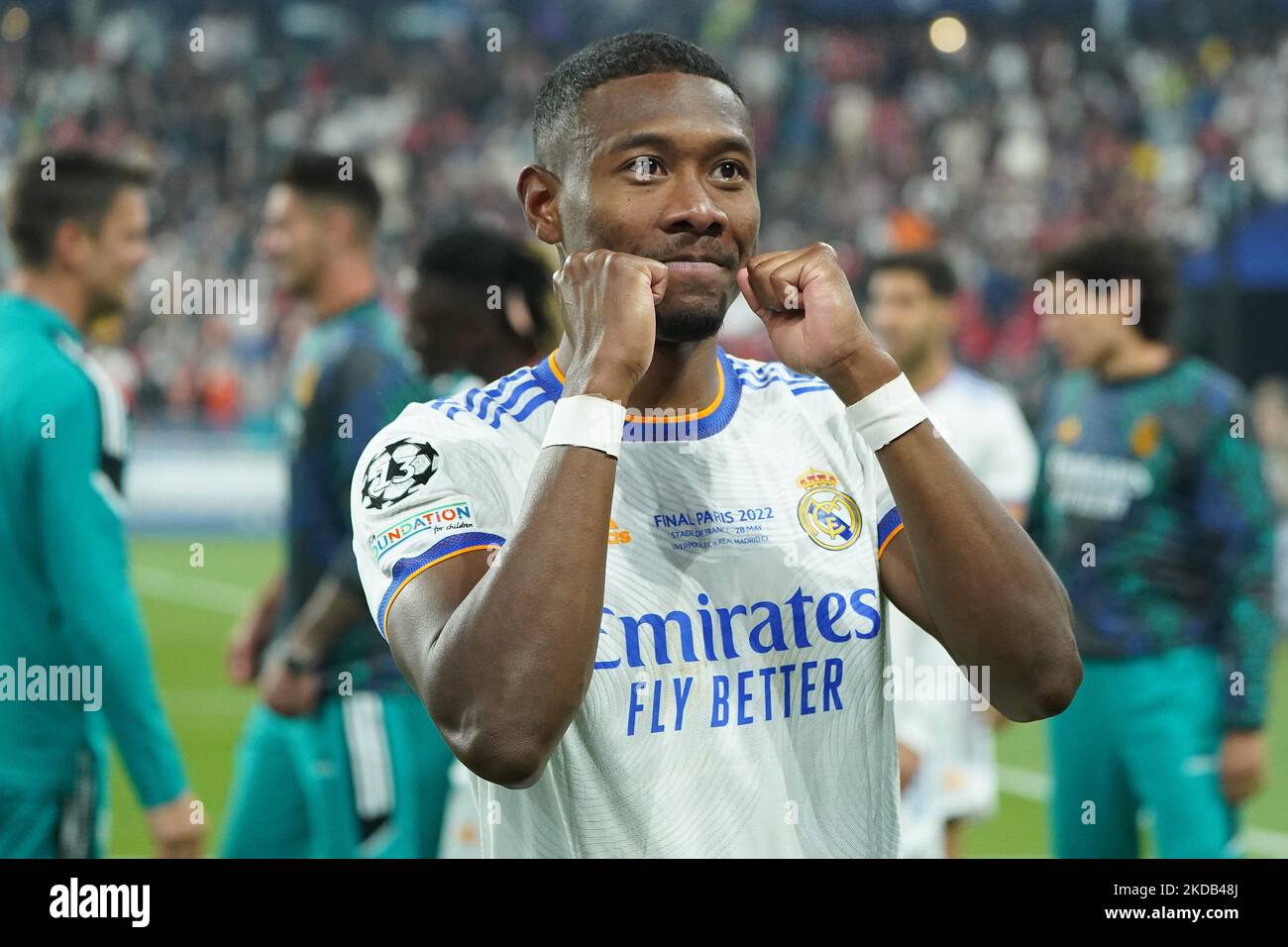 David Alaba of Real Madrid CF celebrates after winning the UEFA ...