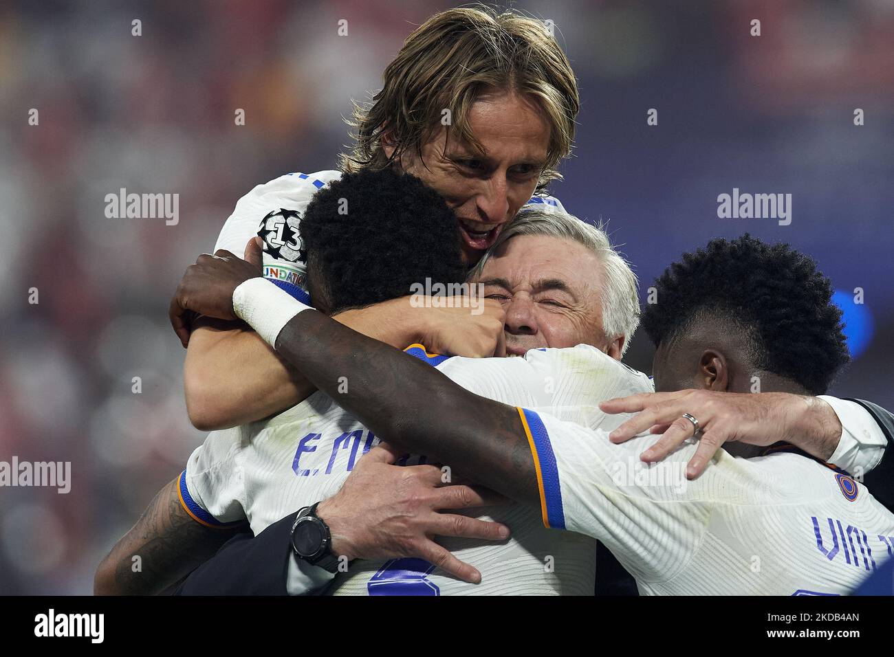 Luka Modric, Vinicius Junior, Eder Militao, Carlo Ancelotti head coach ...