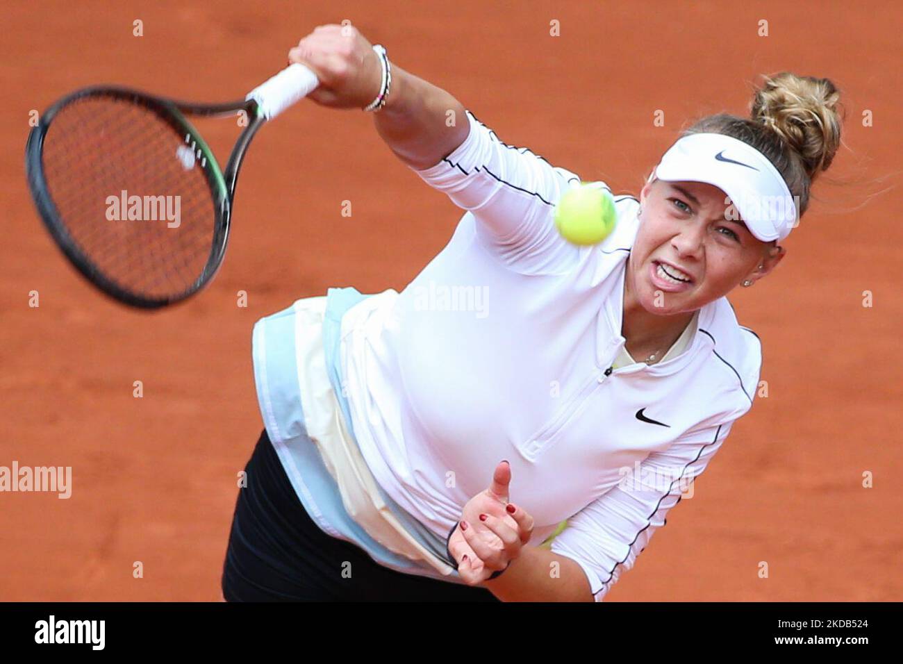 Amanda Anisimova during her match against Leylah Fernandez on Philipe ...