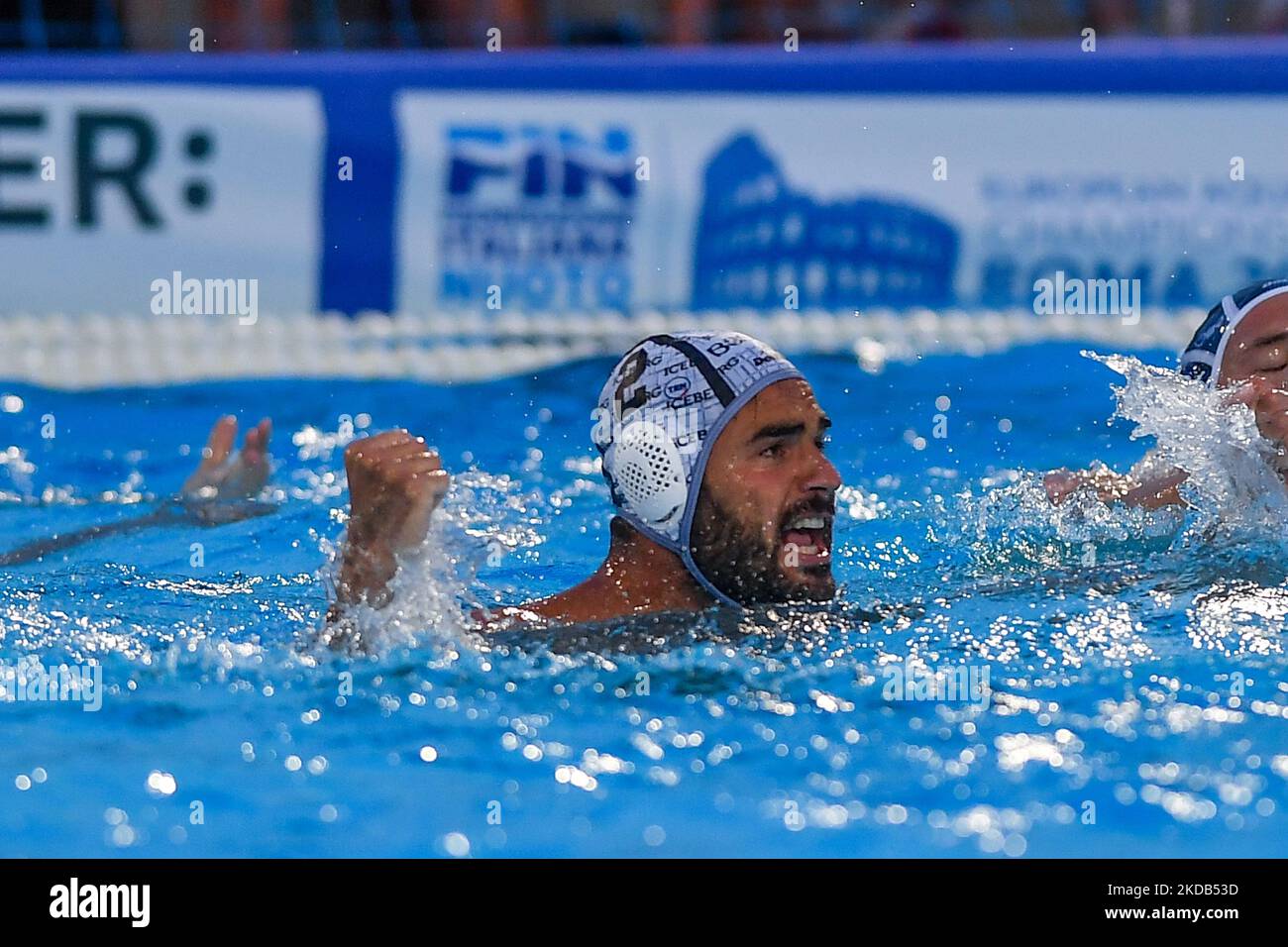 Francesco Di Fulvio (Pro Recco) celebrates after scoring a goal during ...