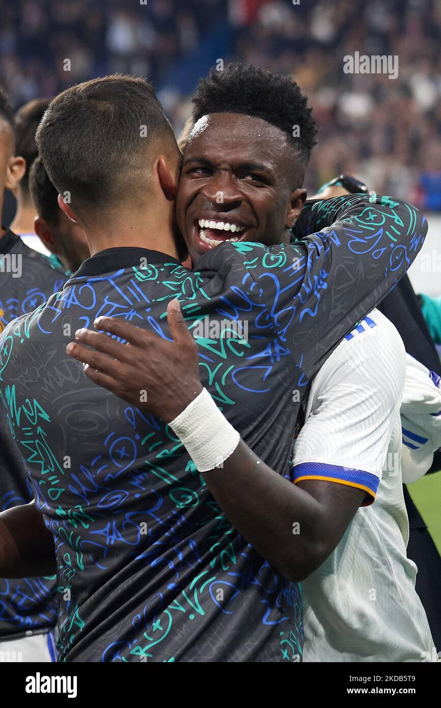 Vinicius Junior of Real Madrid crying during the celebration after UEFA ...