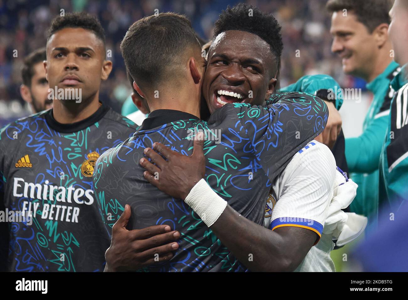 Vinicius Junior of Real Madrid crying during the celebration after UEFA ...