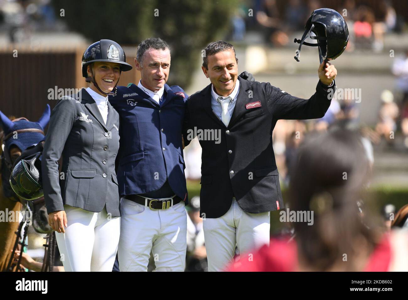 Denis Lynch (IRL), Jana Warges (GER) and Piergiorgio Bucci (ITA), the ...
