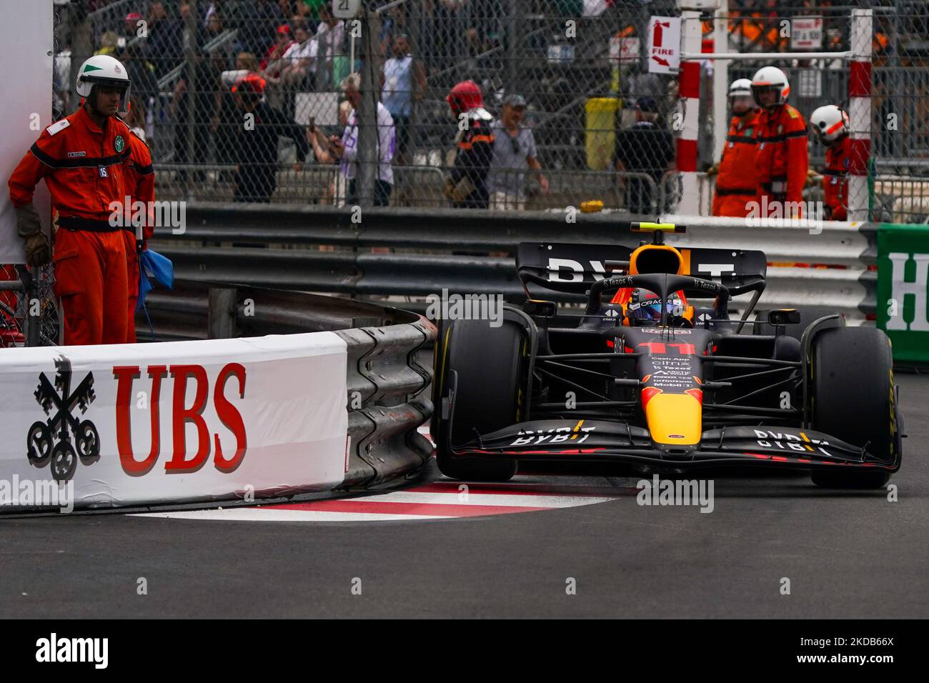 Sergio Perez of Mexico driving the (11) Oracle Red Bull Racing RB18 Red ...