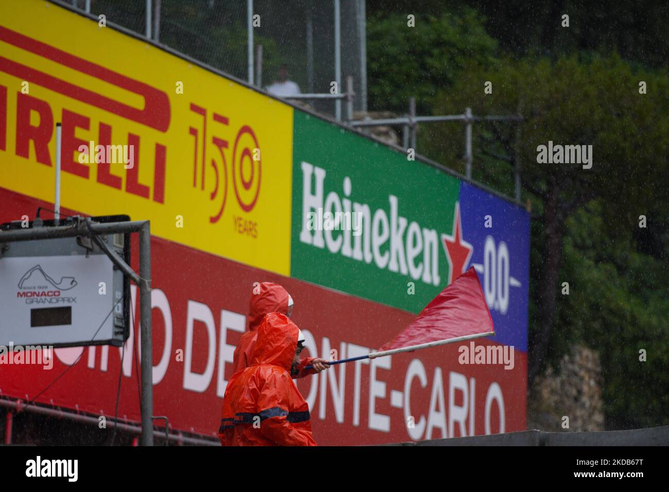 Red Flag stop the race during Formula 1 Grand Prix De Monaco on May 27 ...