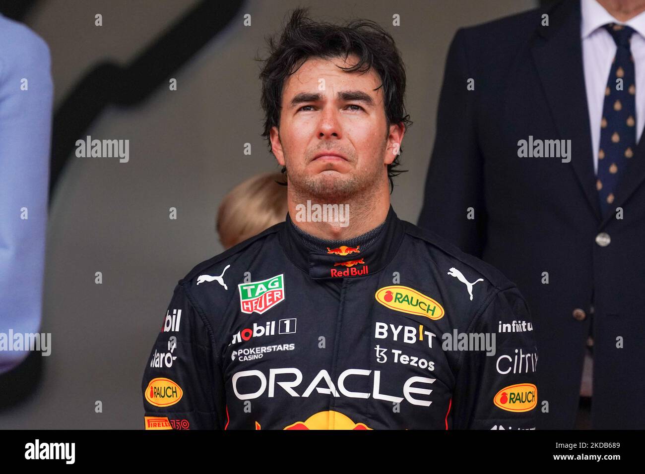Sergio Perez of Mexico driving the (11) Oracle Red Bull Racing RB18 Red ...