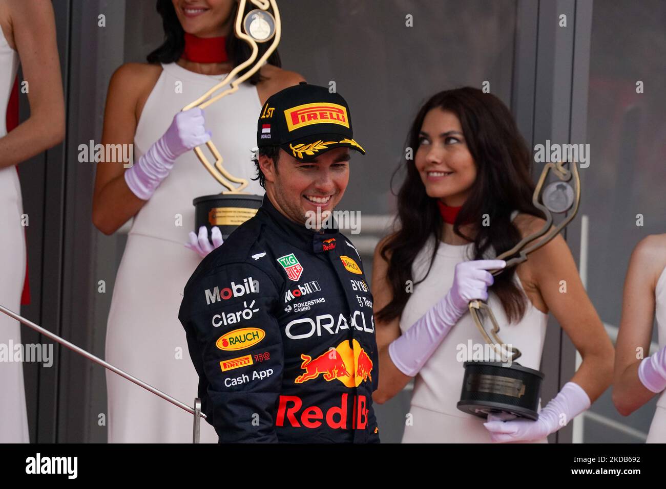 Sergio Perez of Mexico driving the (11) Oracle Red Bull Racing RB18 Red ...