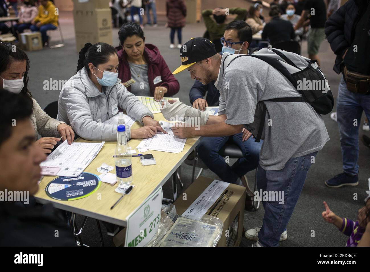 Votation in Corferias, a massive voting point in BogotÃ¡, Colombia, on ...