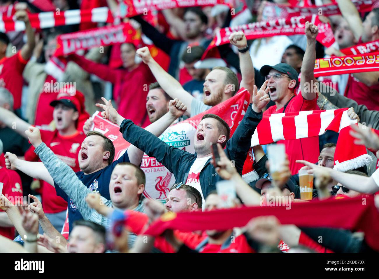 Supporters of Liverpool during the UEFA Champions League Final match ...