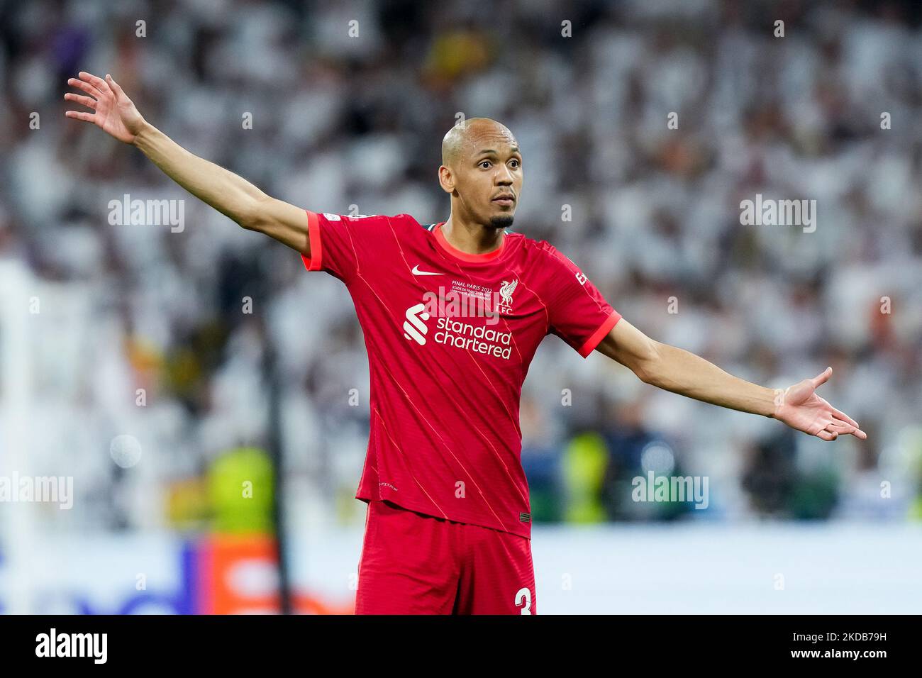Fabinho of Liverpool FC gestures during the UEFA Champions League Final ...