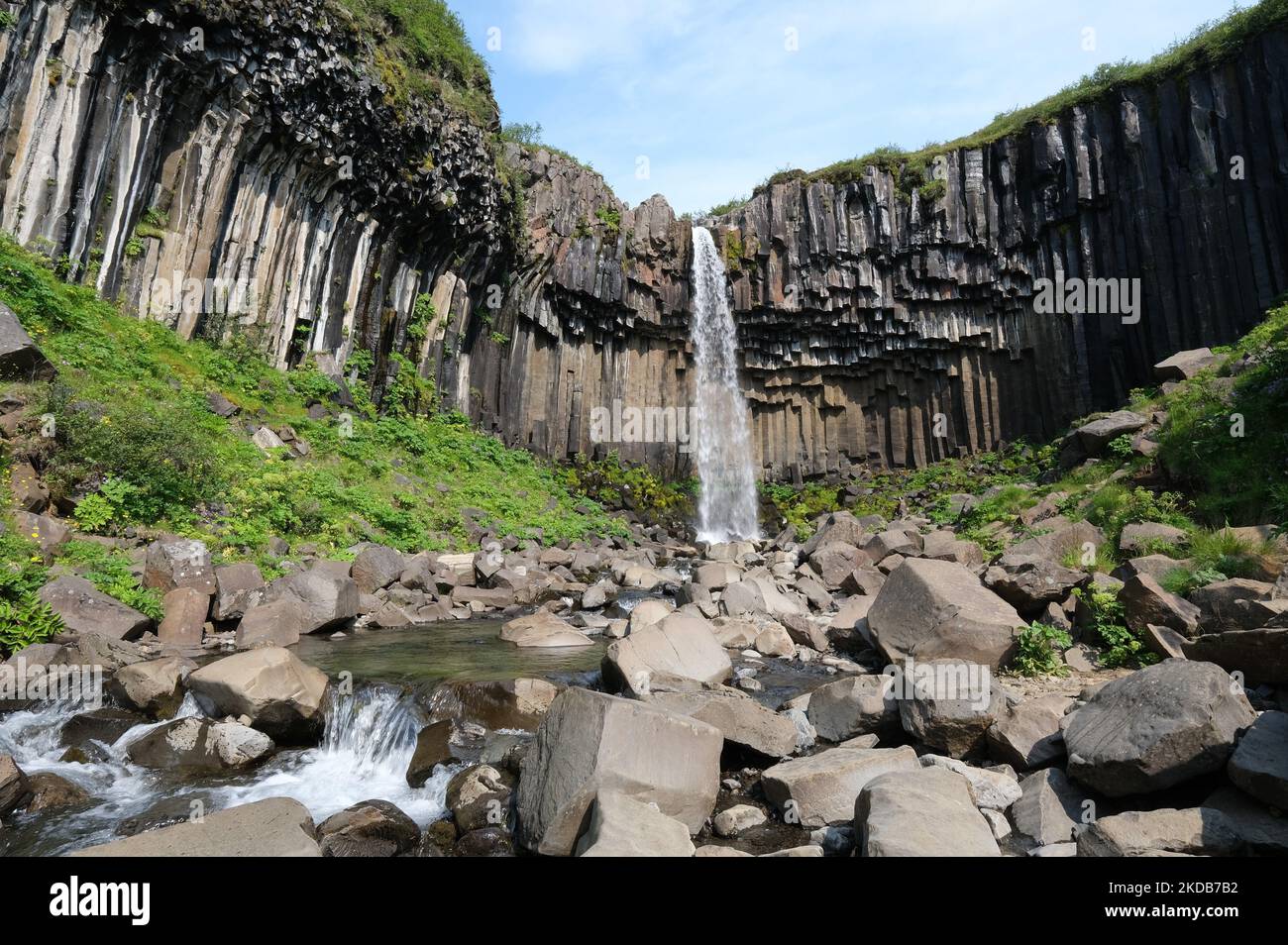 A beautiful shot of Svartifoss waterfall, Iceland Stock Photo - Alamy