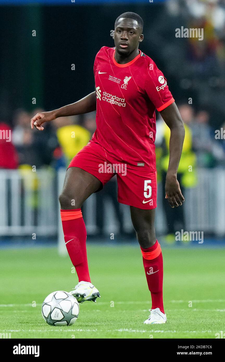 Ibrahima Konate' of Liverpool FC during the UEFA Champions League Final ...