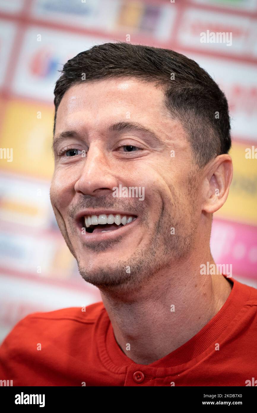 Robert Lewandowski during the press conference of the Polish national ...