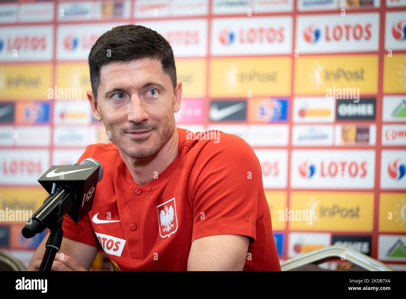 Robert Lewandowski during the press conference of the Polish national ...