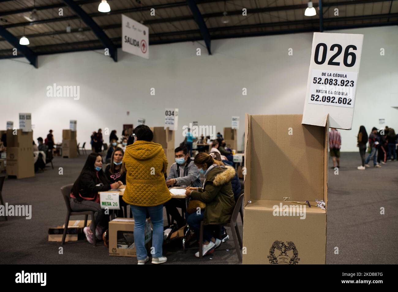 People vote in different parts of Bogota, Colombia during the 2022 ...