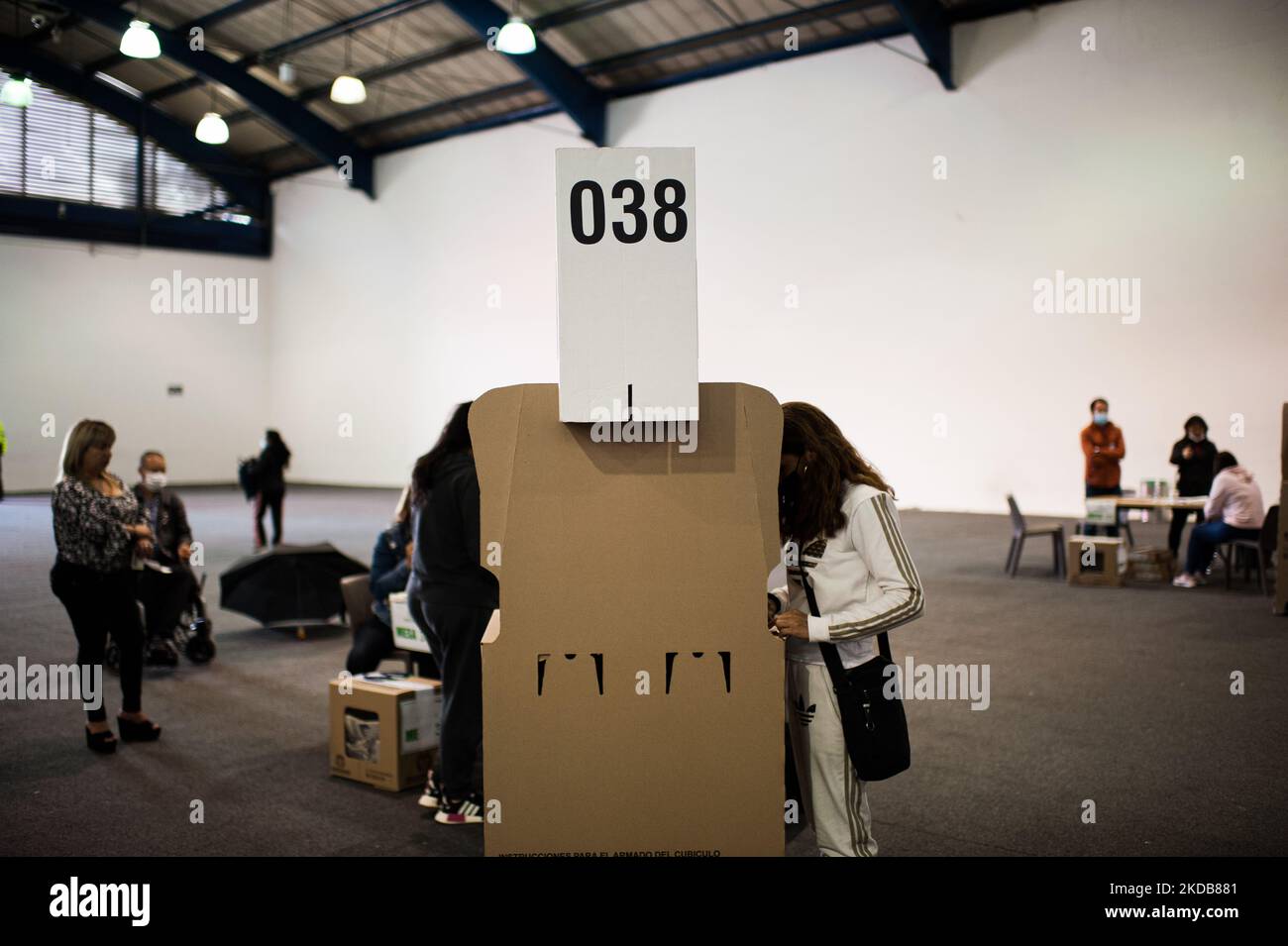 People vote in different parts of Bogota, Colombia during the 2022 ...