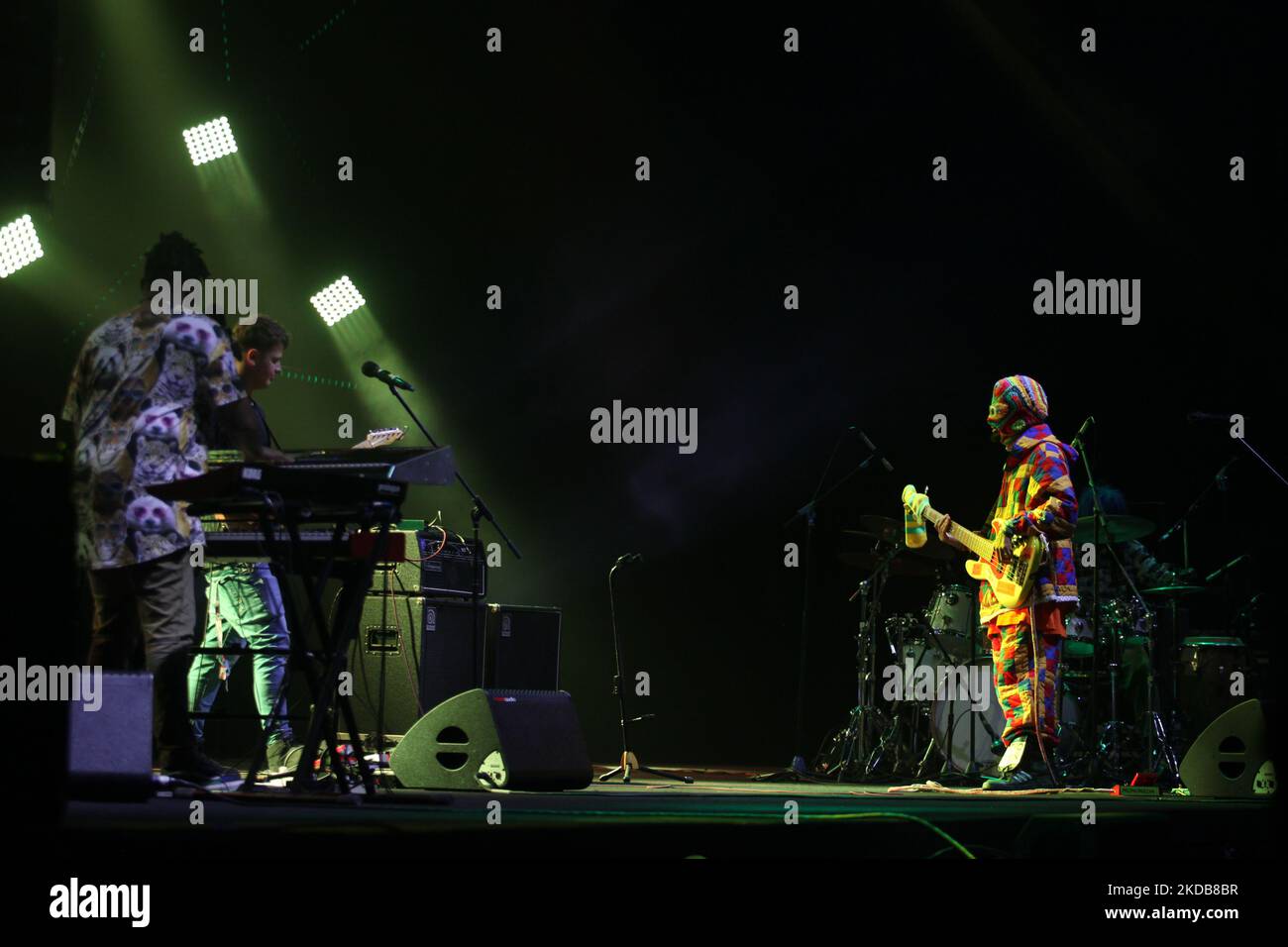 MonoNeon while performing at the Java Jazz Festival 2022. (Photo by ...