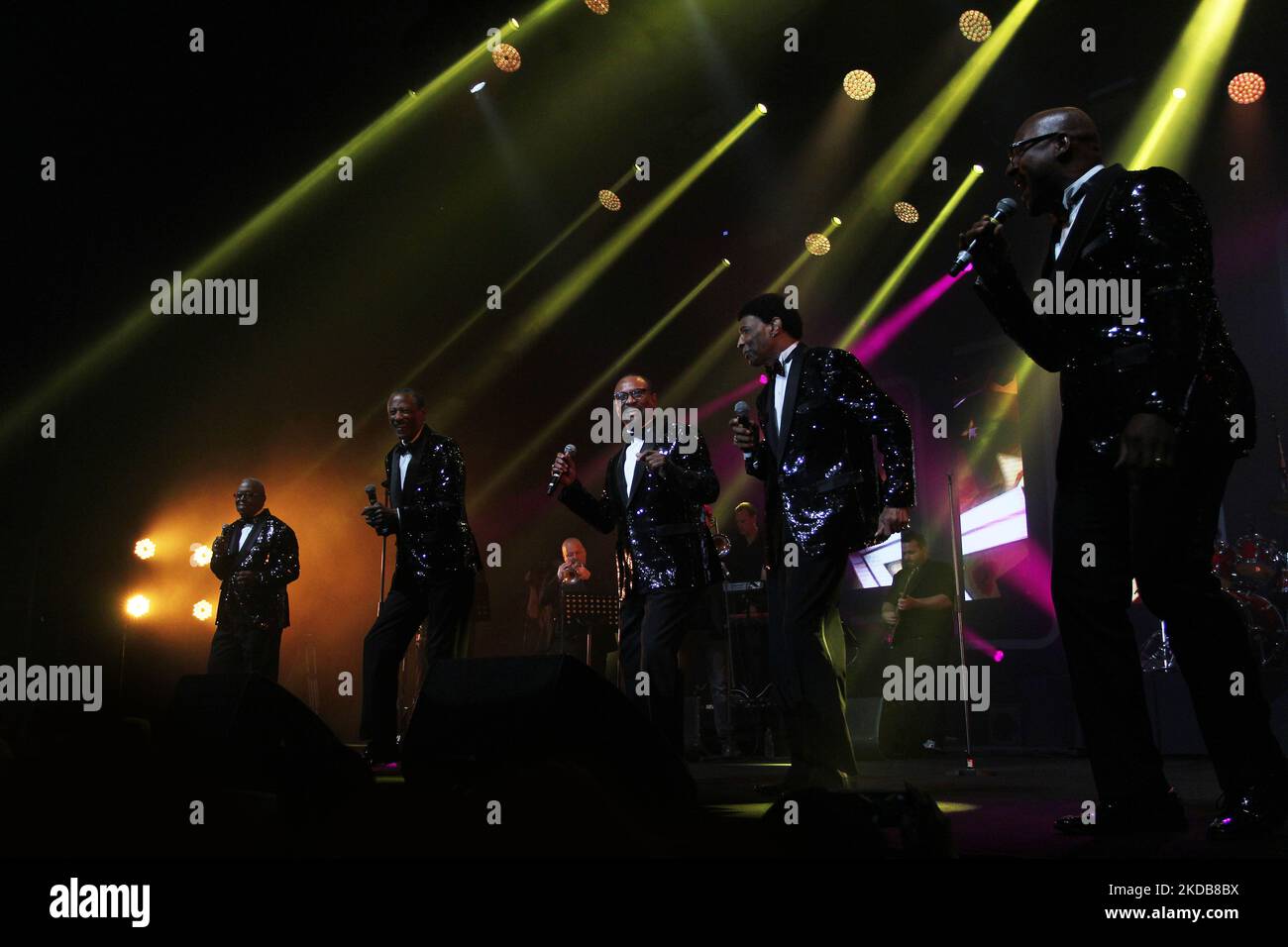 American vocal group The Temptations Revue Feat Glenn Leonard performs ...