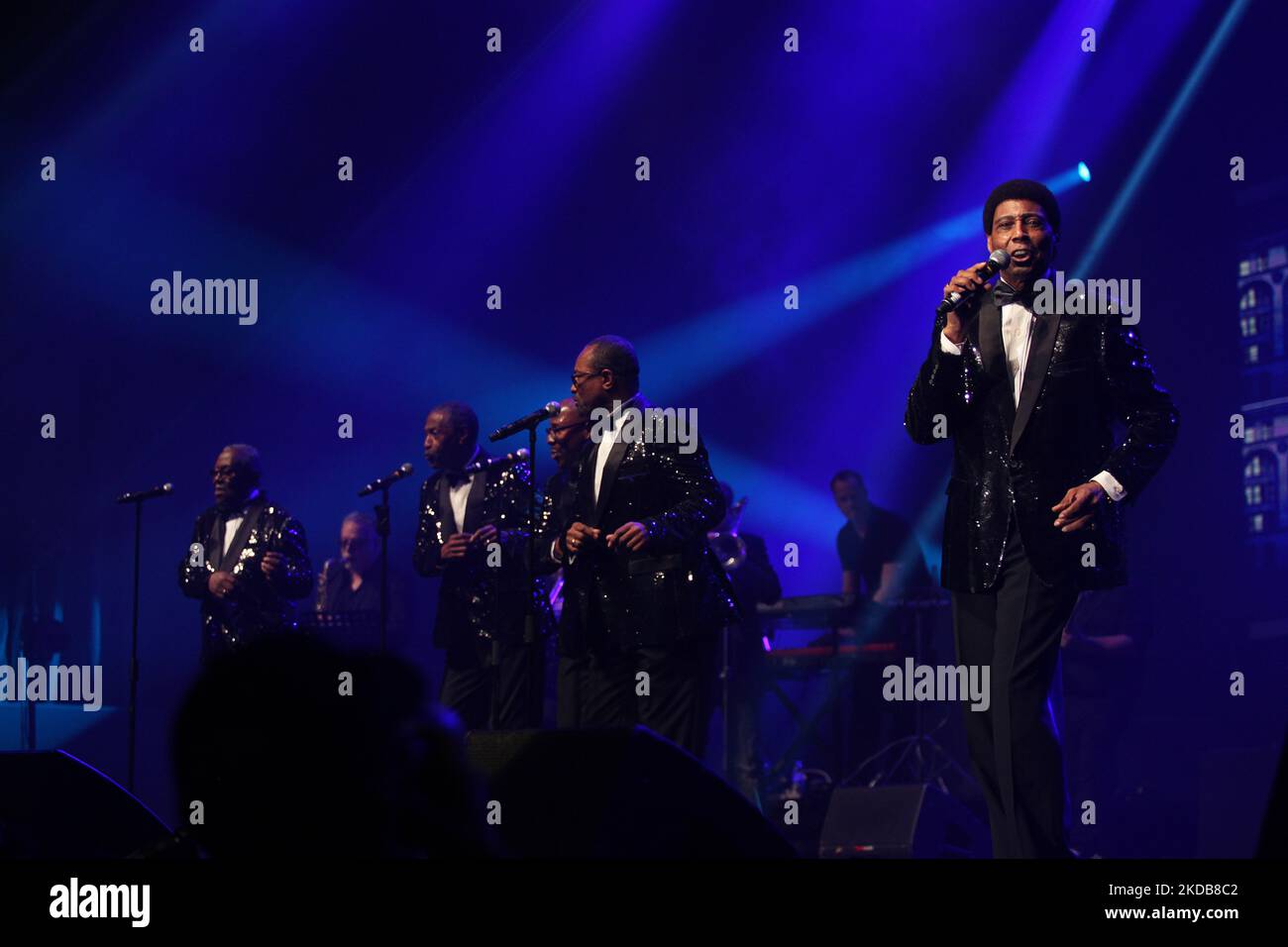 American vocal group The Temptations Revue Feat Glenn Leonard performs ...