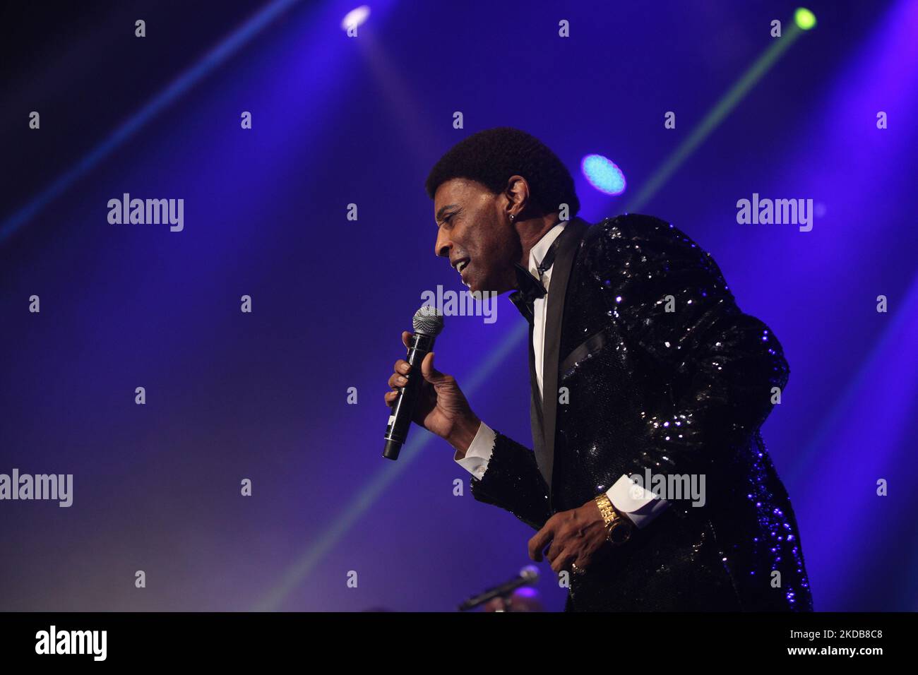 American vocal group The Temptations Revue Feat Glenn Leonard performs ...