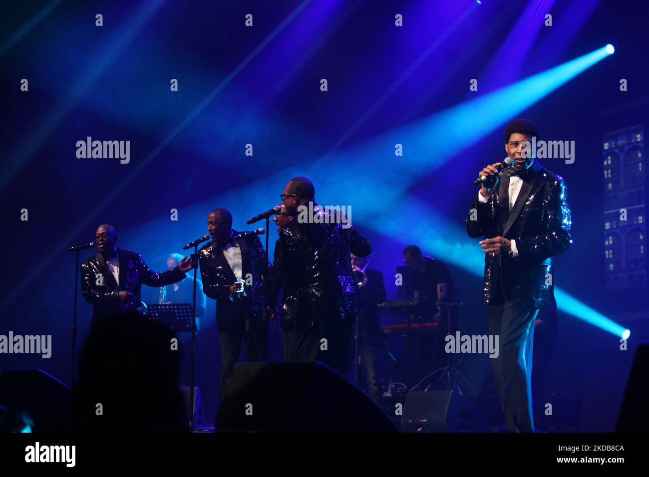 American vocal group The Temptations Revue Feat Glenn Leonard performs ...