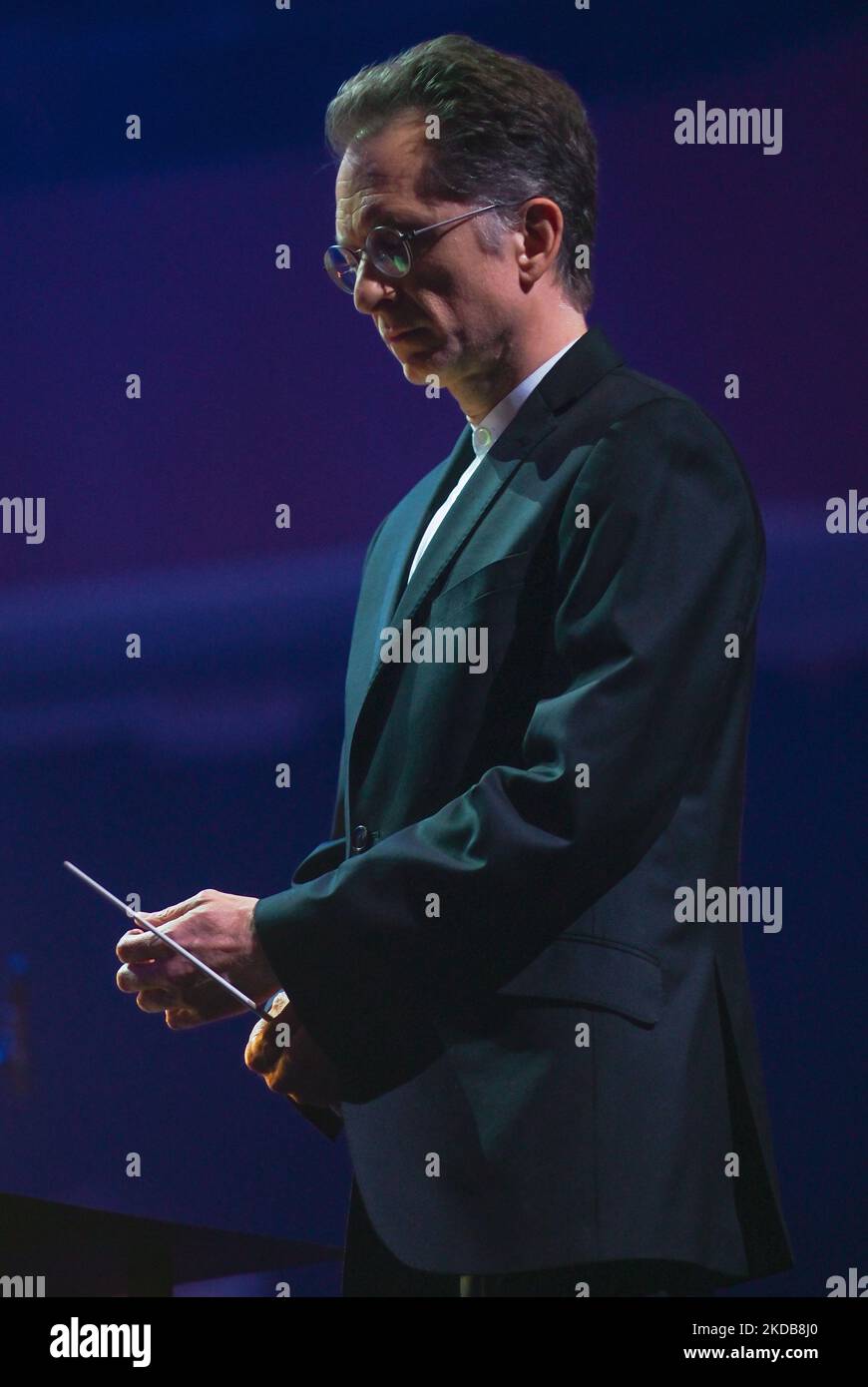 Gavin Greenaway, an English music composer and conductor seen during ...