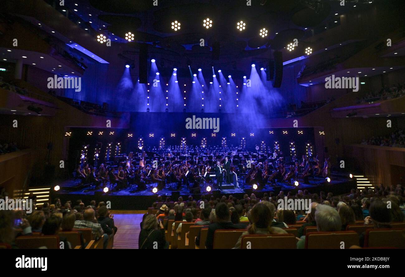 Gavin Greenaway, conducts the Sinfonietta Cracovia Orchestra during the ...